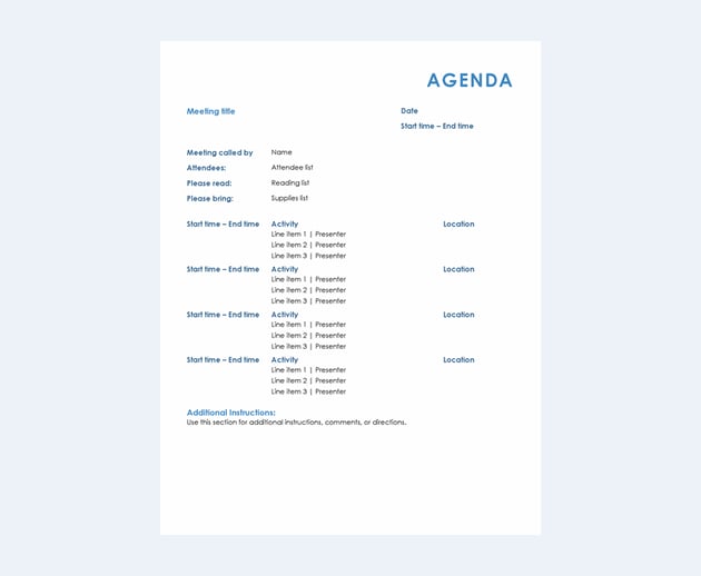 Microsoft Agenda Software Manage Team Meeting Agendas For Office 365 